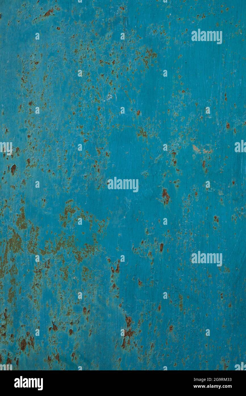 iron cracked blue old texture Stock Photo - Alamy
