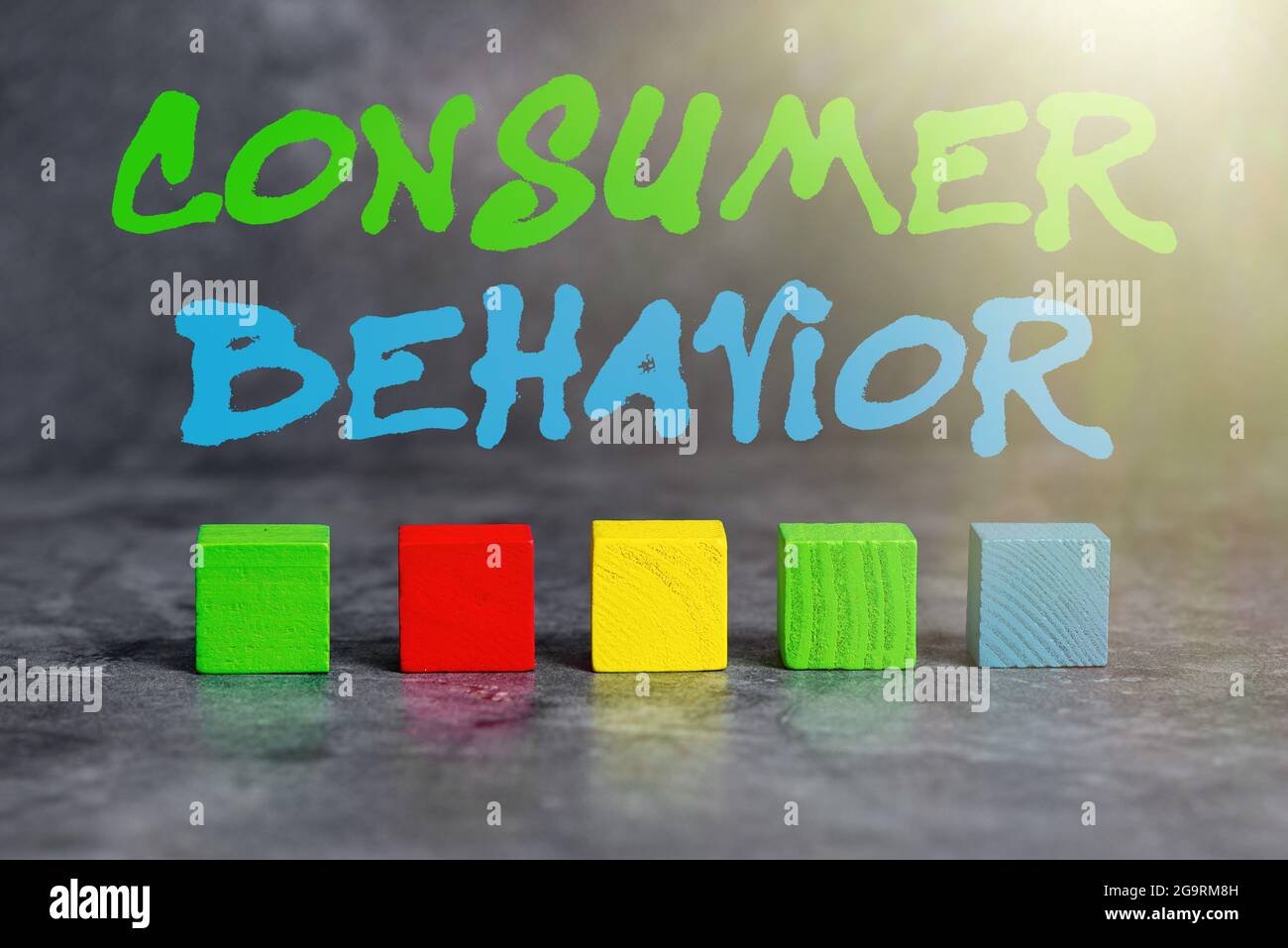 Text showing inspiration Consumer Behavior, Word Written on study of ...