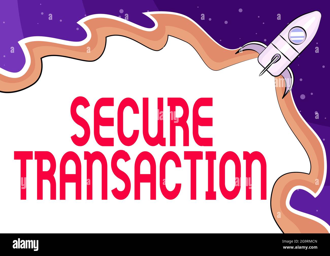 Text caption presenting Secure Transaction, Business overview a ...