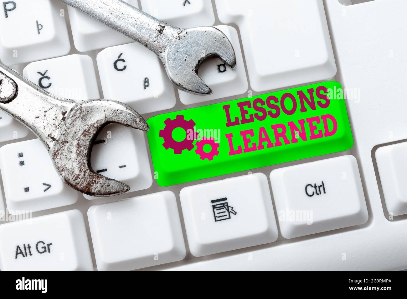 Writing displaying text Lessons Learned. Word Written on the knowledge or understanding gained ...