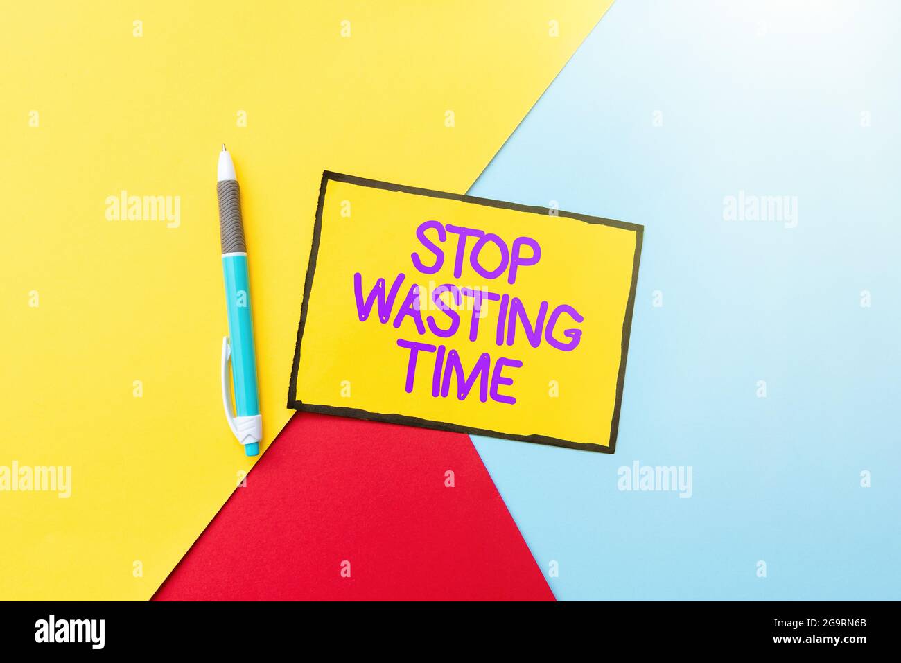 Text caption presenting Stop Wasting Time, Internet Concept Organizing ...