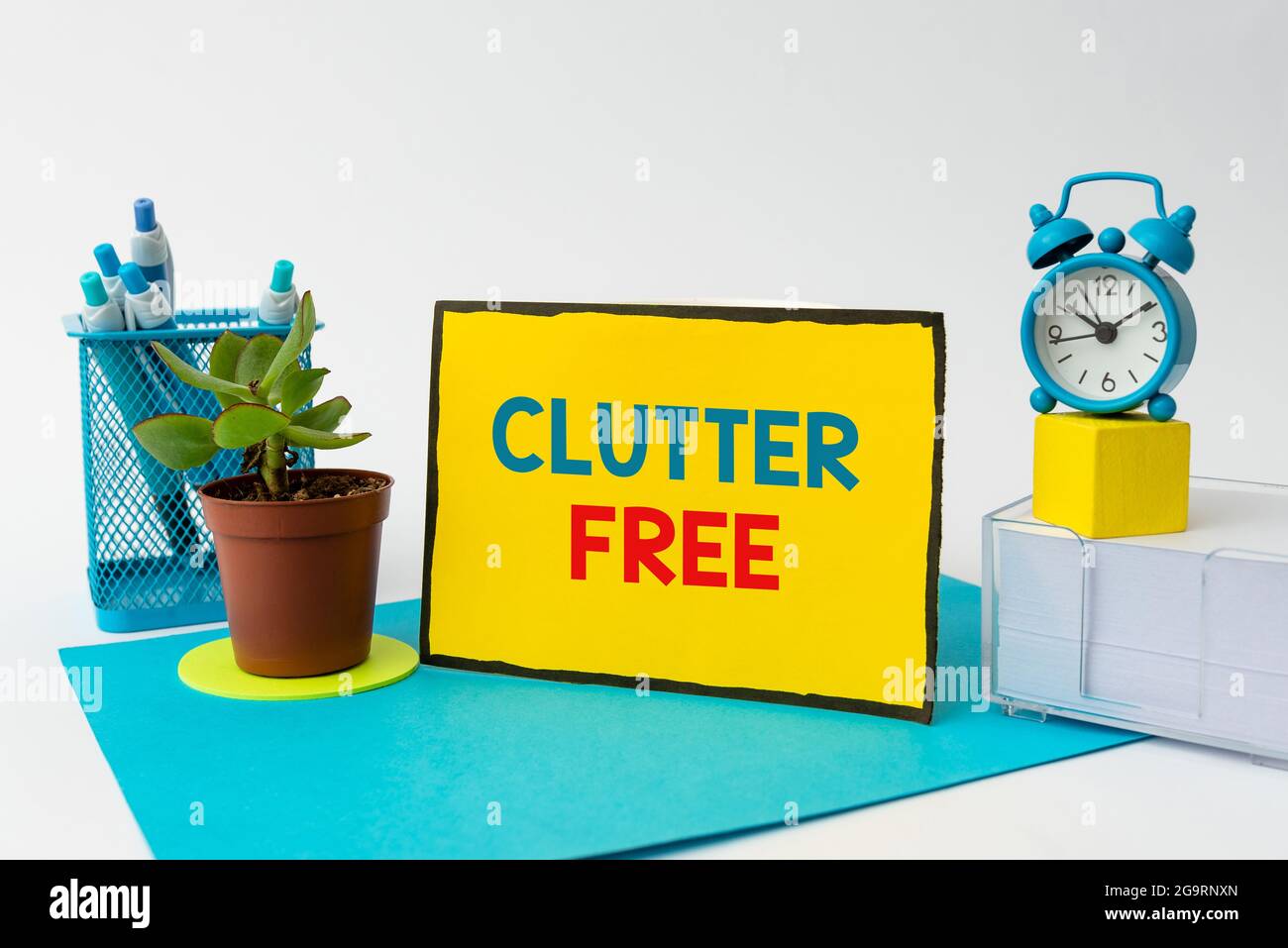 Handwriting text Clutter Free. Word Written on Well organized and ...