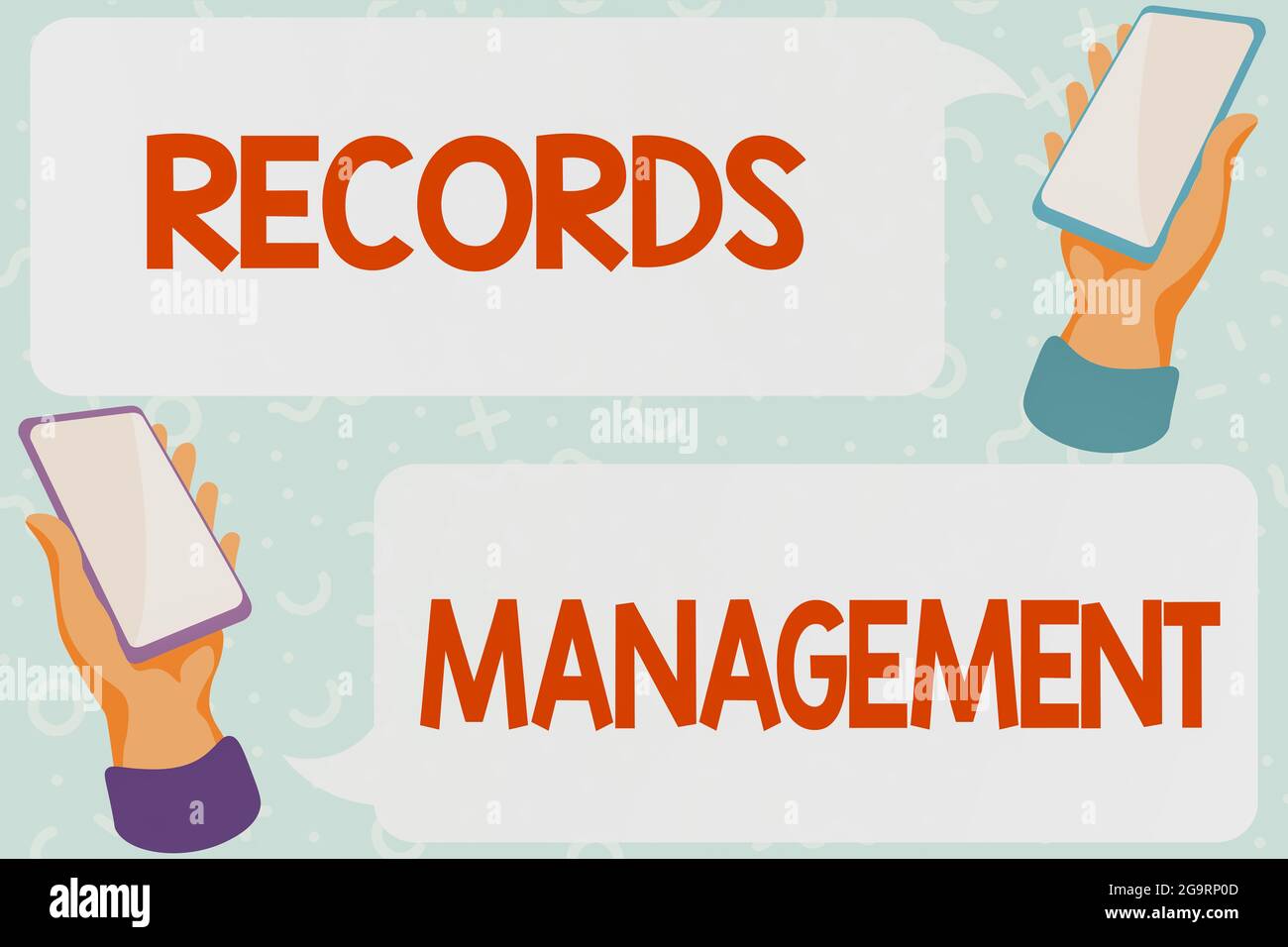 Hand writing sign Records Management. Business approach administration ...