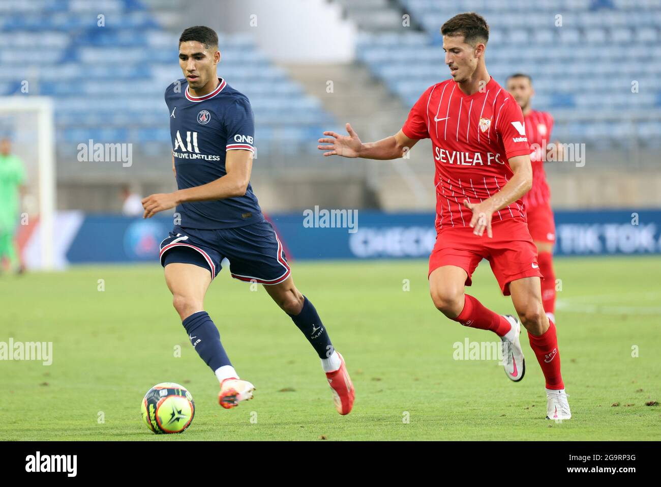 Faro, Algarve, Portugal. 27th July, 2021. Achraf Hakimi of Paris Saint ...