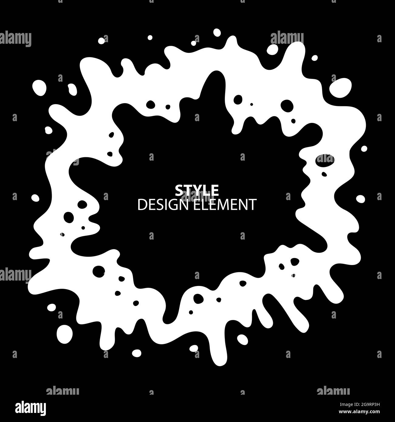 Black ink splatter. Vector blob, black paint.Vector ink spot background ...