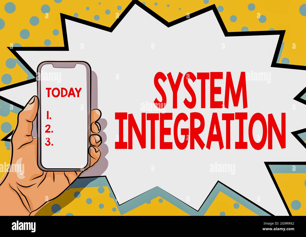 Text showing inspiration System Integration. Business showcase process ...