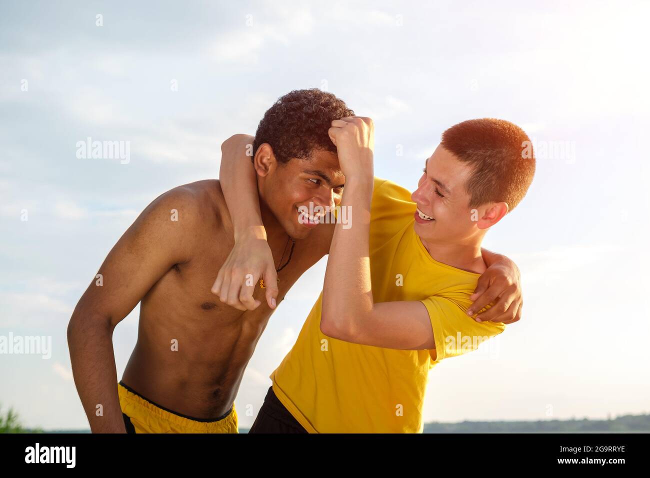 Guy Friends Laughing