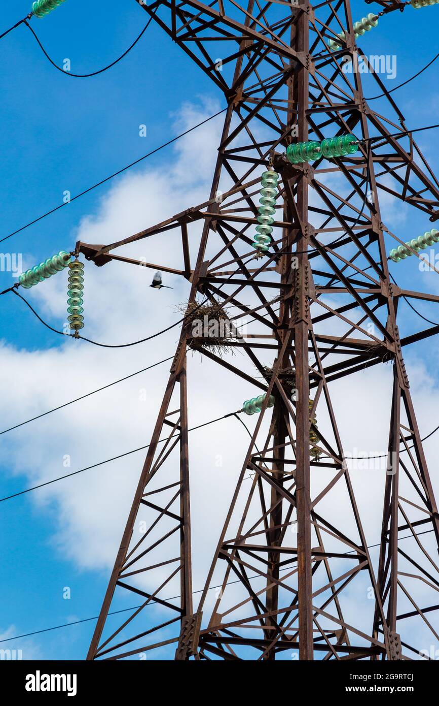 Overhead Power Line, Power Line, High Voltage Overhead Power Line ...