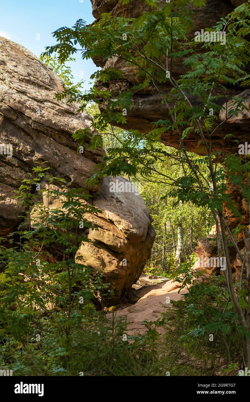 Stone city, Perm region, Russia. Natural Landscape landmark background ...