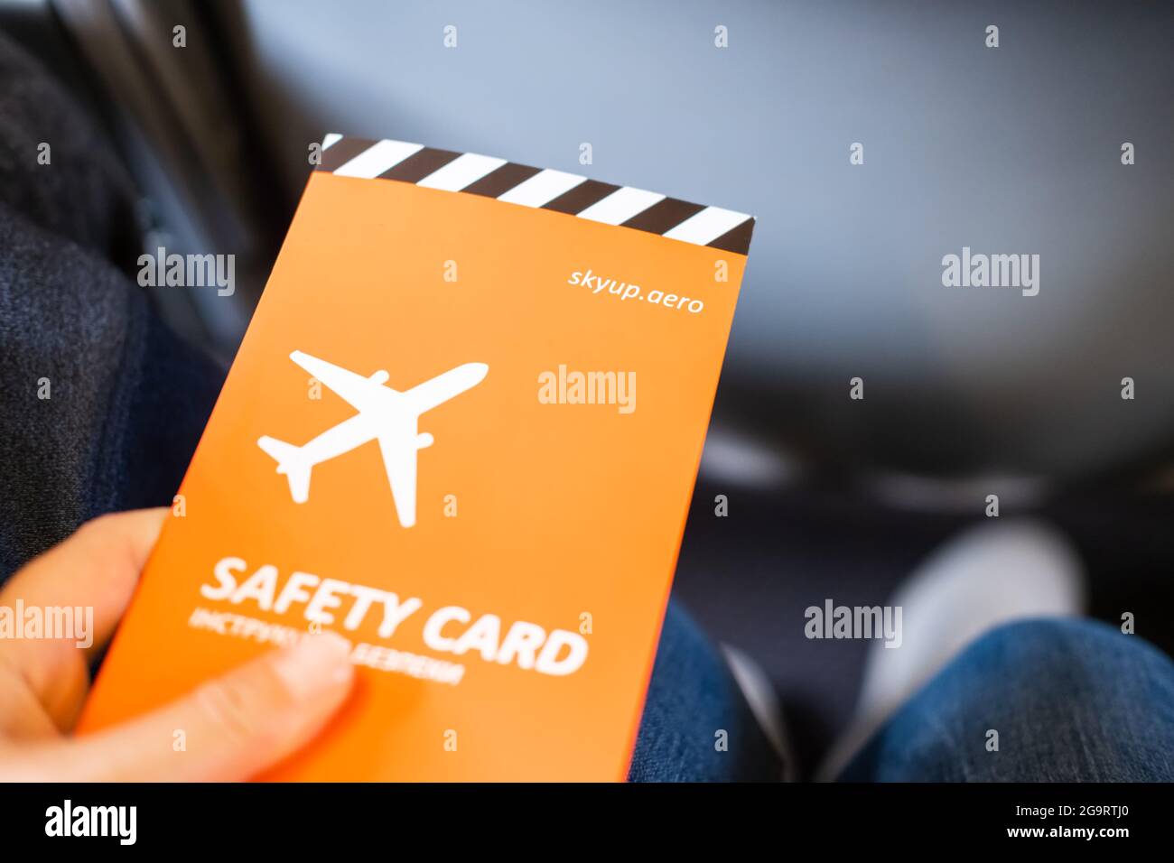 Aircraft safety card hi-res stock photography and images - Alamy