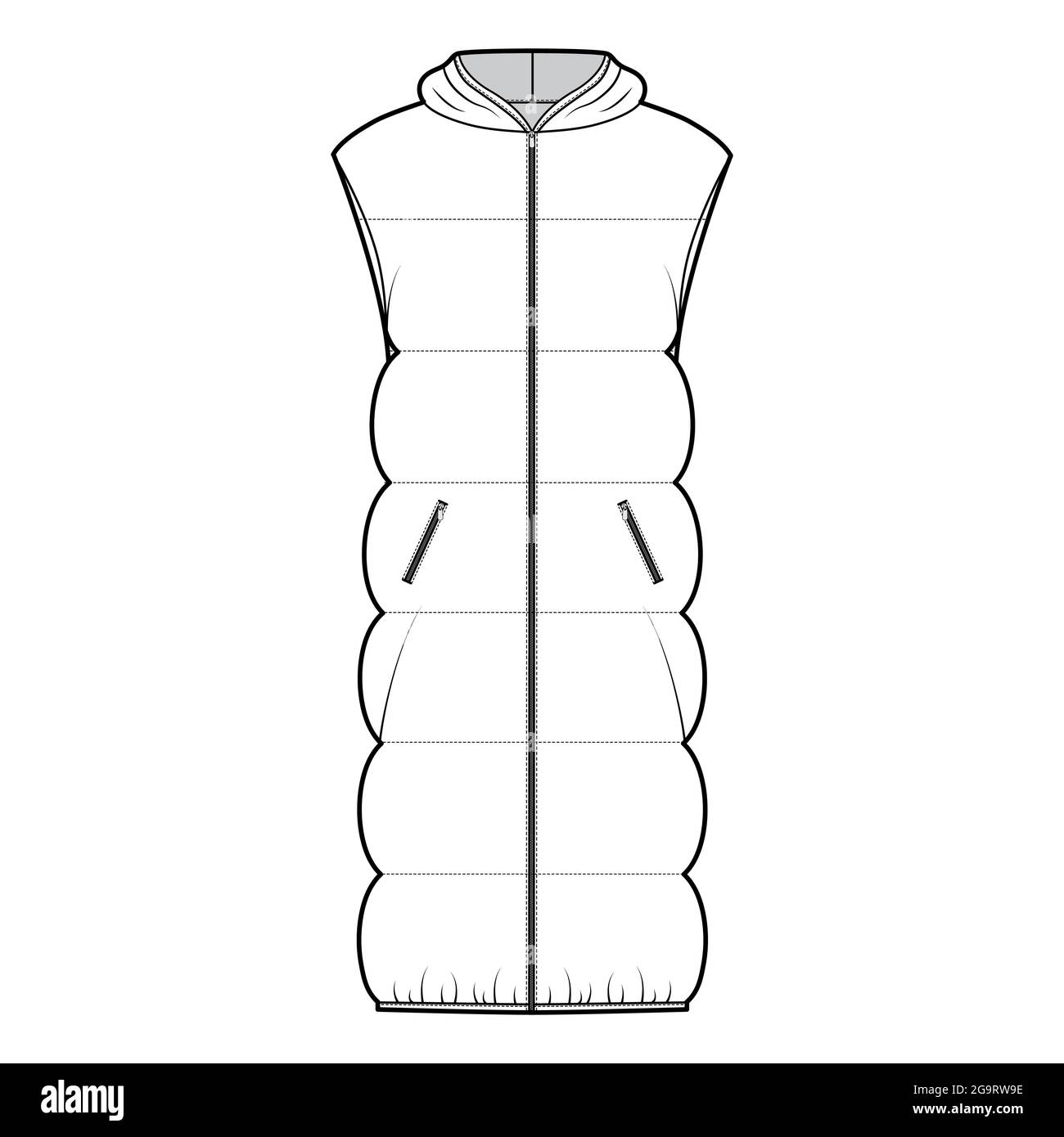 Puffer vest mockup Cut Out Stock Images & Pictures - Alamy
