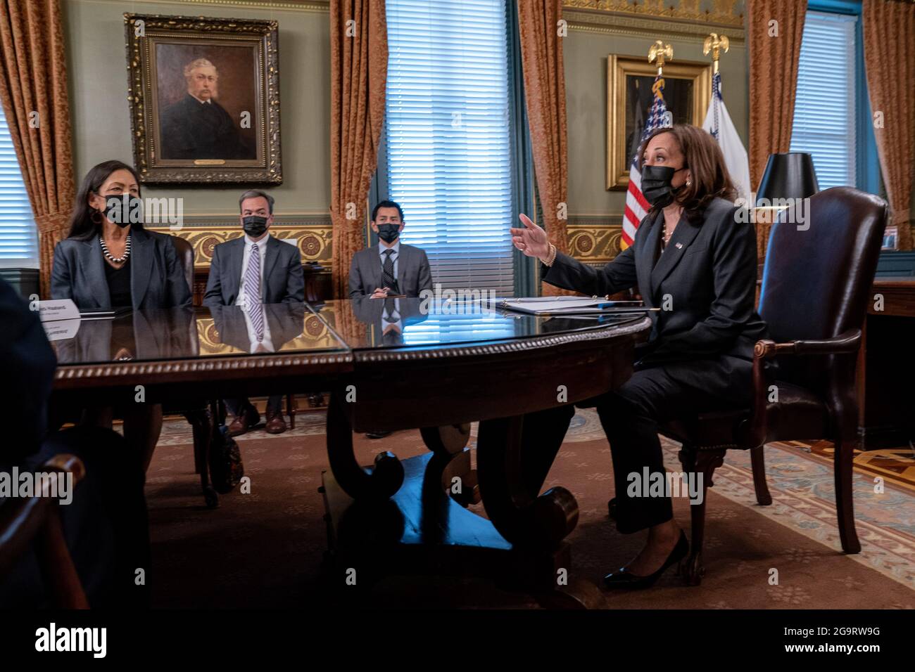 Vice President Kamala Harris hosts a conversation on voting rights with ...