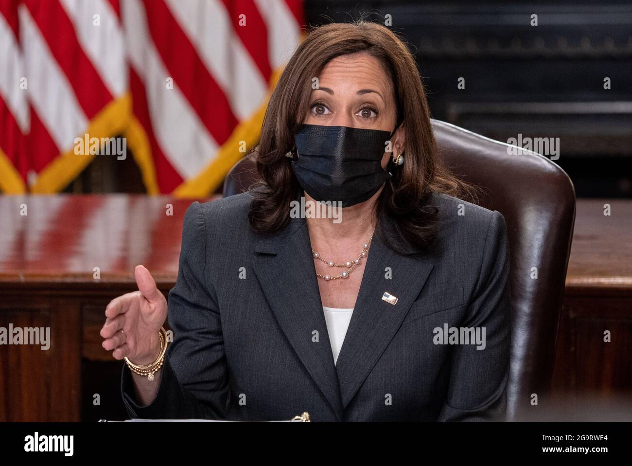 Vice President Kamala Harris hosts a conversation on voting rights with ...