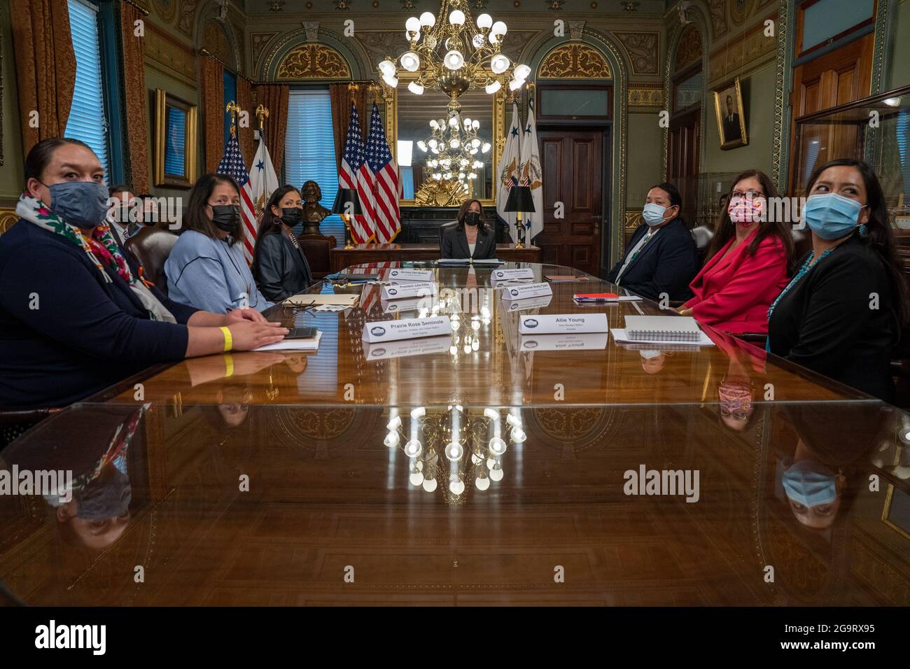 Vice President Kamala Harris hosts a conversation on voting rights with ...