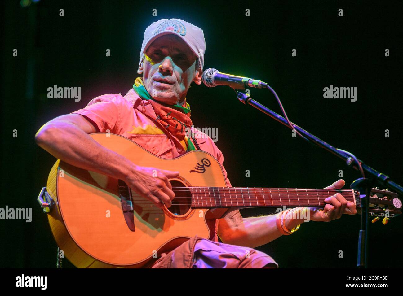 manu chao performing live during the flowers festival in Turin Stock ...