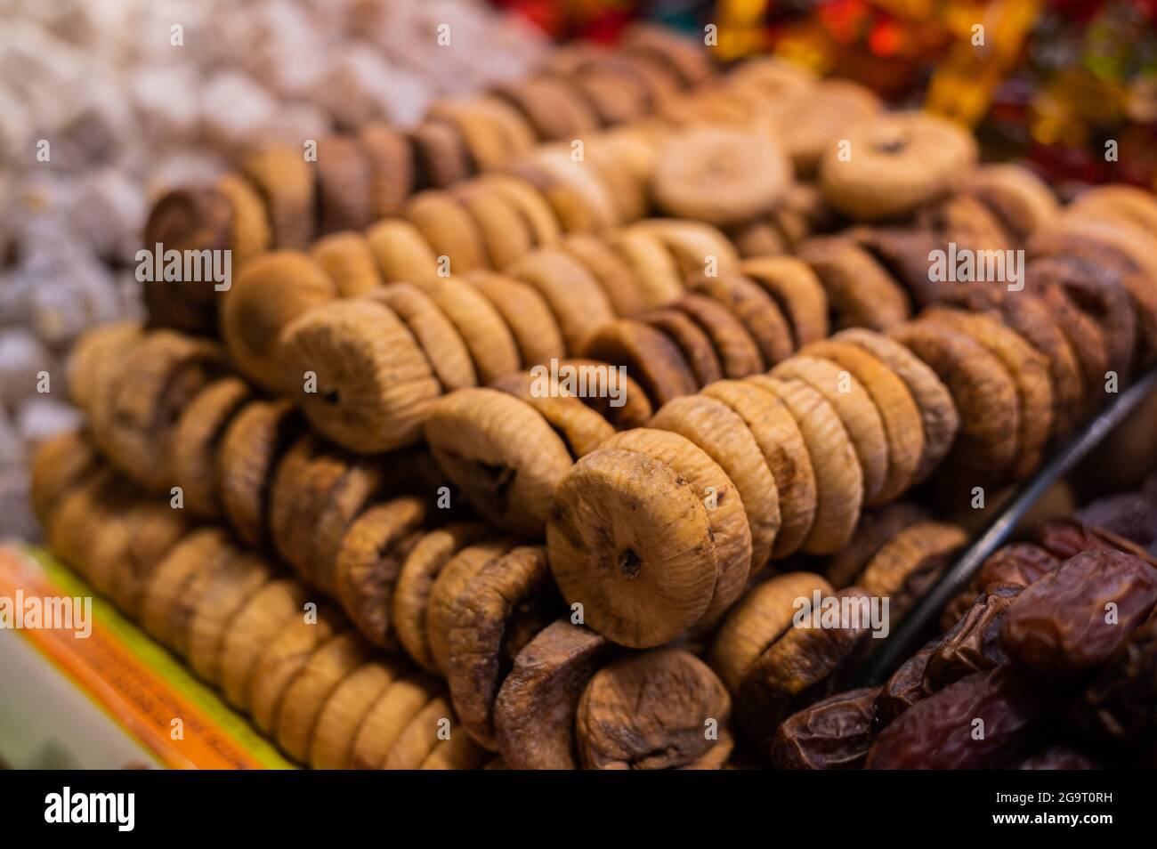 Figs for sale on market stall at Turkey street market Stock Photo - Alamy