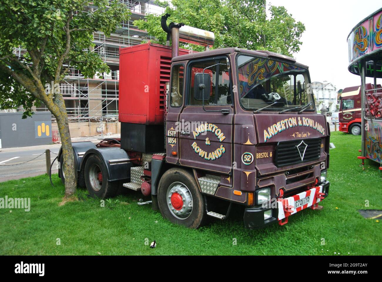 classic 1985 Foden tractor cab parked at Anderton and Rowlands Fair ...