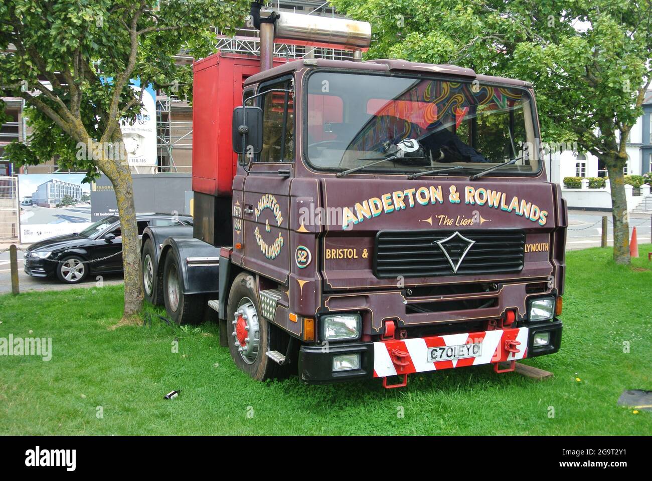 classic 1985 Foden tractor cab parked at Anderton and Rowlands Fair ...