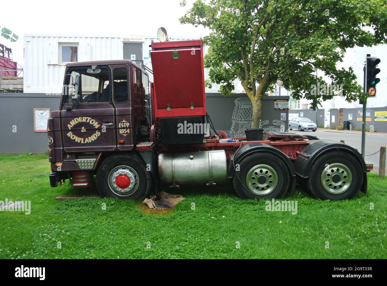 classic 1985 Foden tractor cab parked at Anderton and Rowlands Fair ...