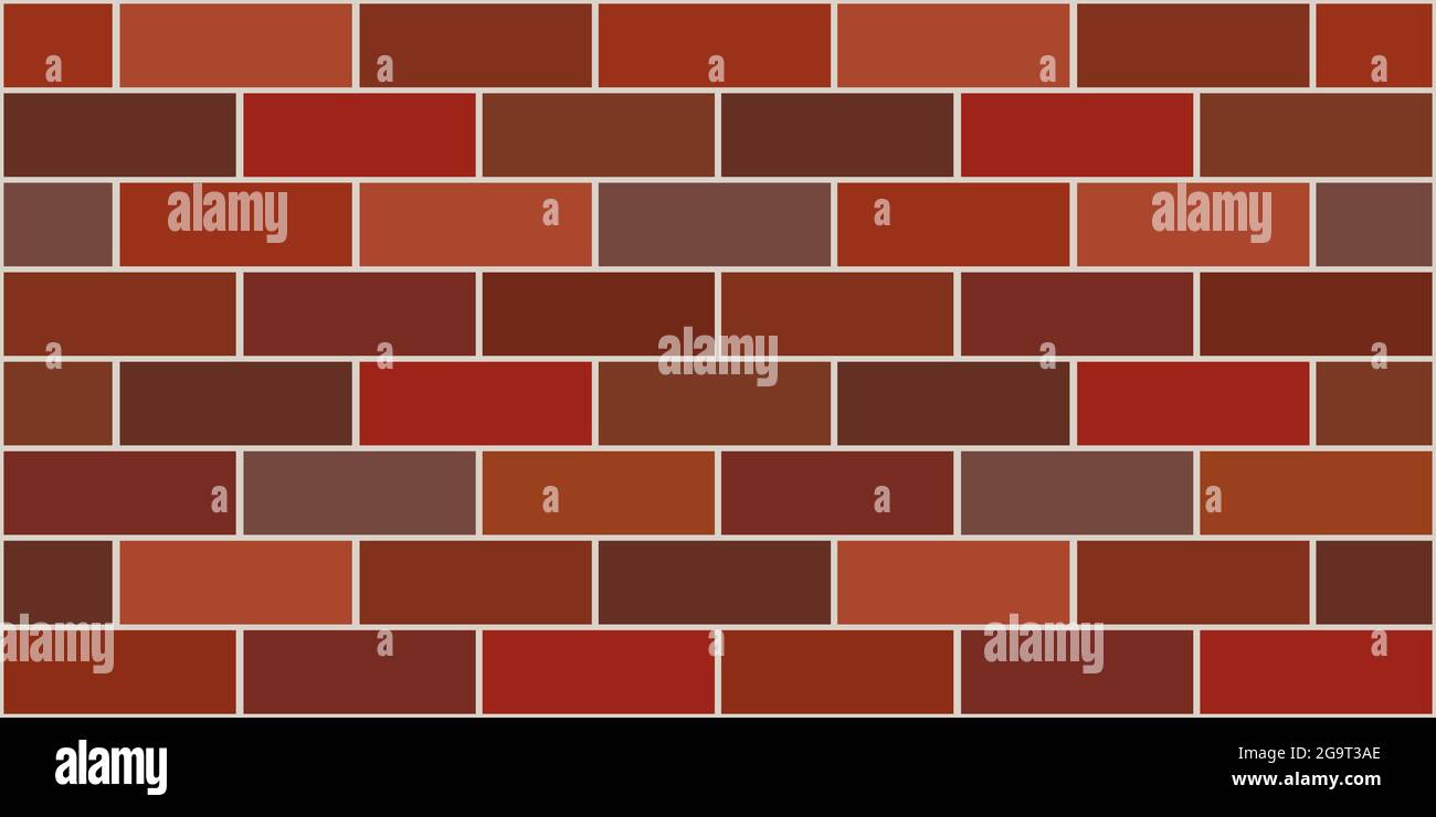 Brick wall seamless texture rectangular tile Stock Vector Image & Art ...