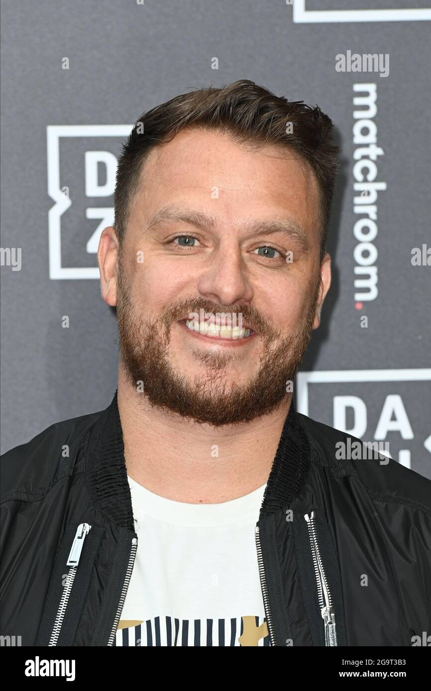 London, UK. 27 July 2021. Dapper Laughs arriving at the Dazn x ...