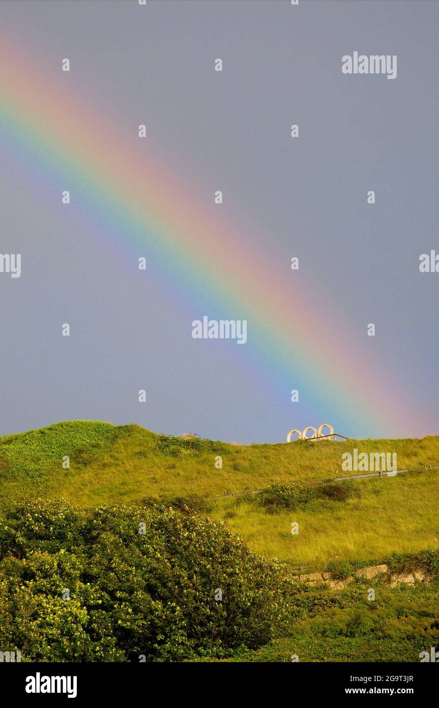 Rainbow over 2012 olympic rings hi-res stock photography and images - Alamy
