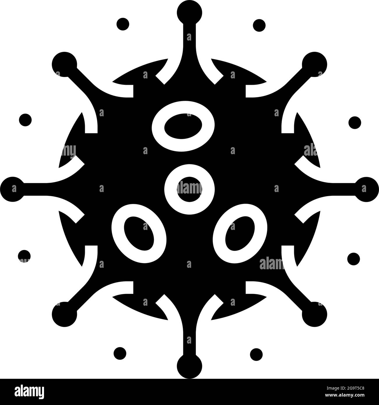 antibodies attacking virus glyph icon vector. antibodies attacking ...
