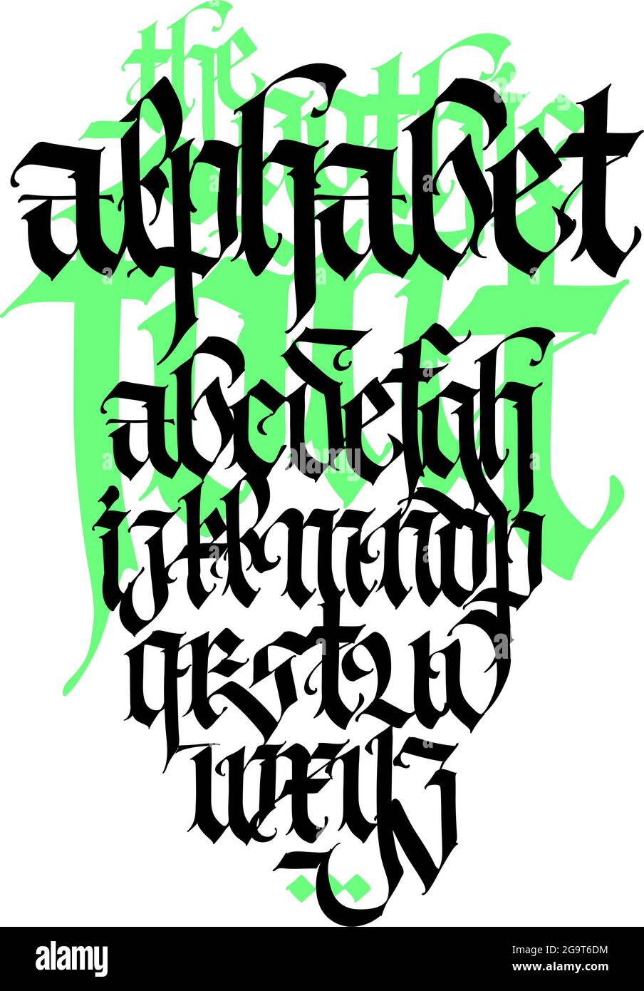 Gothic Calligraphy Letters