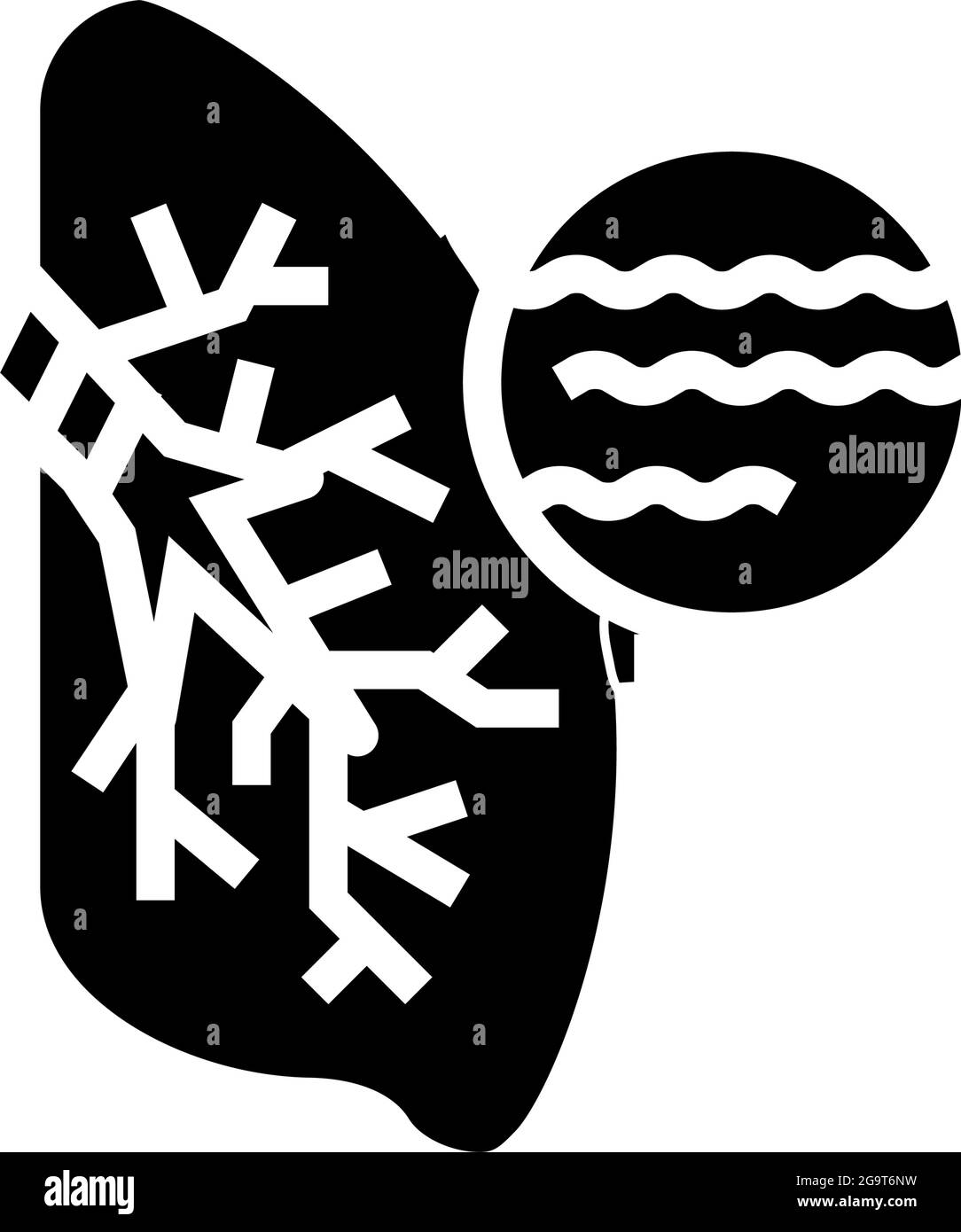 bronchitis disease glyph icon vector illustration Stock Vector Image ...
