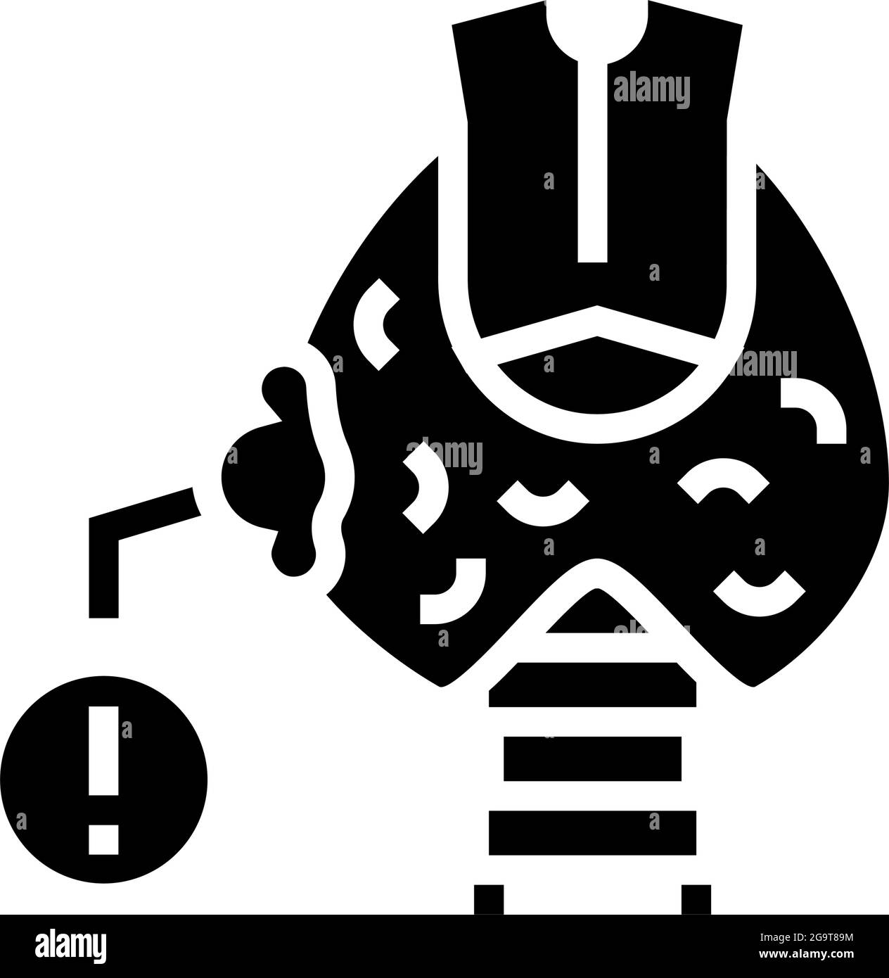 thyroid cancer glyph icon vector illustration Stock Vector Image & Art ...