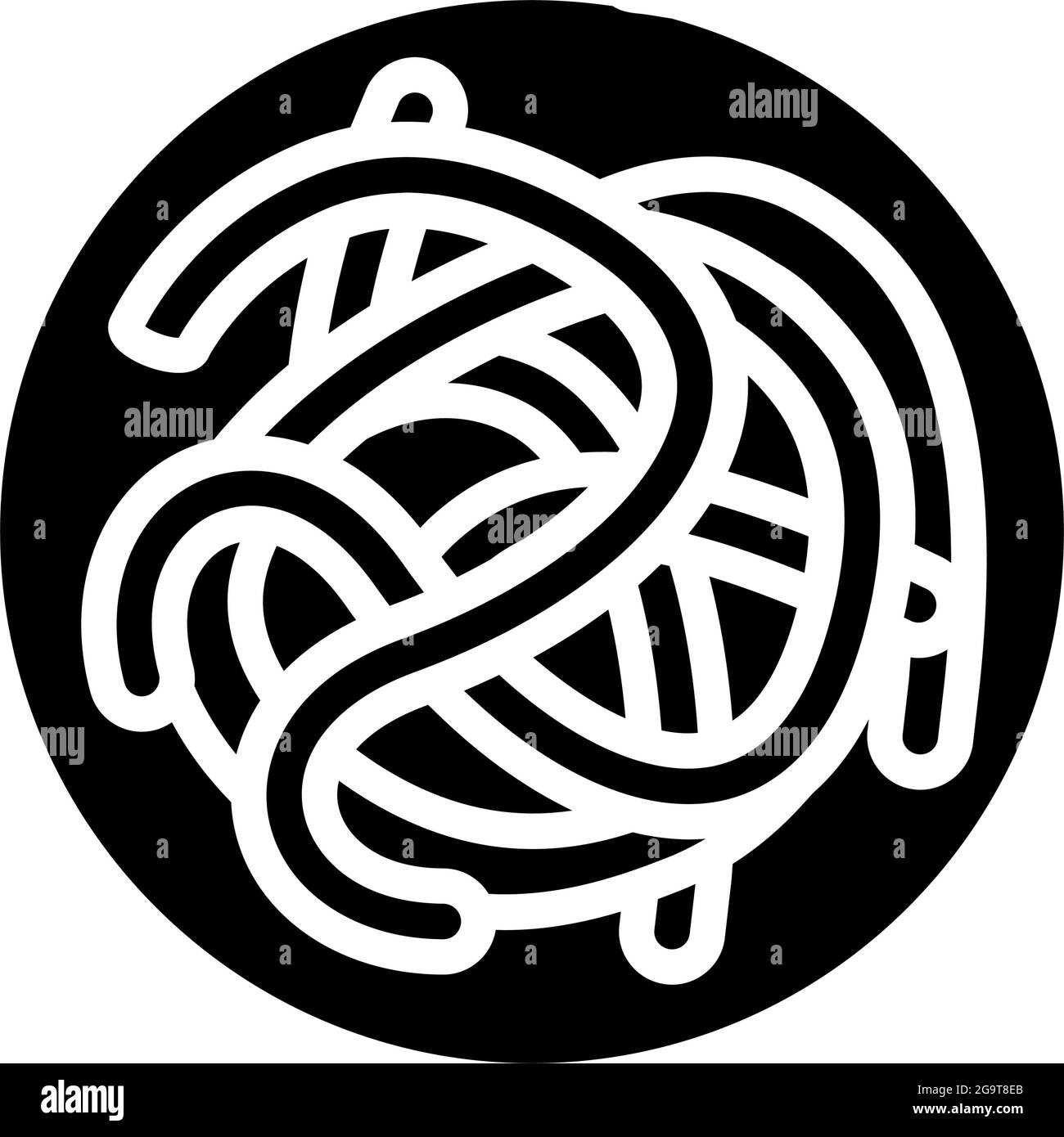 parasitic worms ascaris glyph icon vector illustration Stock Vector ...