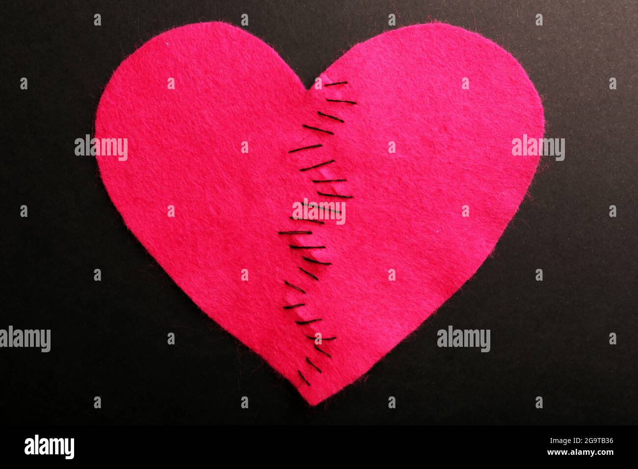 Pink And Black Broken Hearts