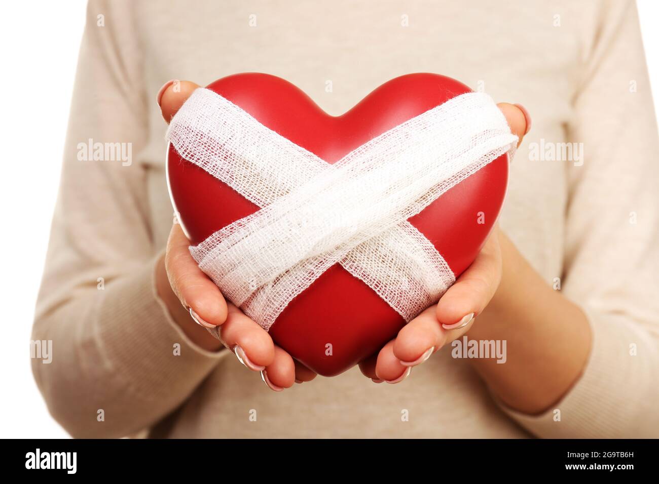 Broken heart woman mend hi-res stock photography and images - Alamy