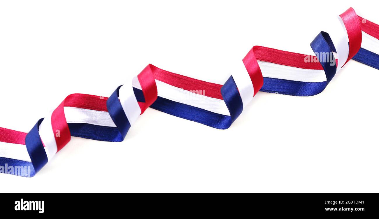 Colorful ribbons isolated on white Stock Photo - Alamy