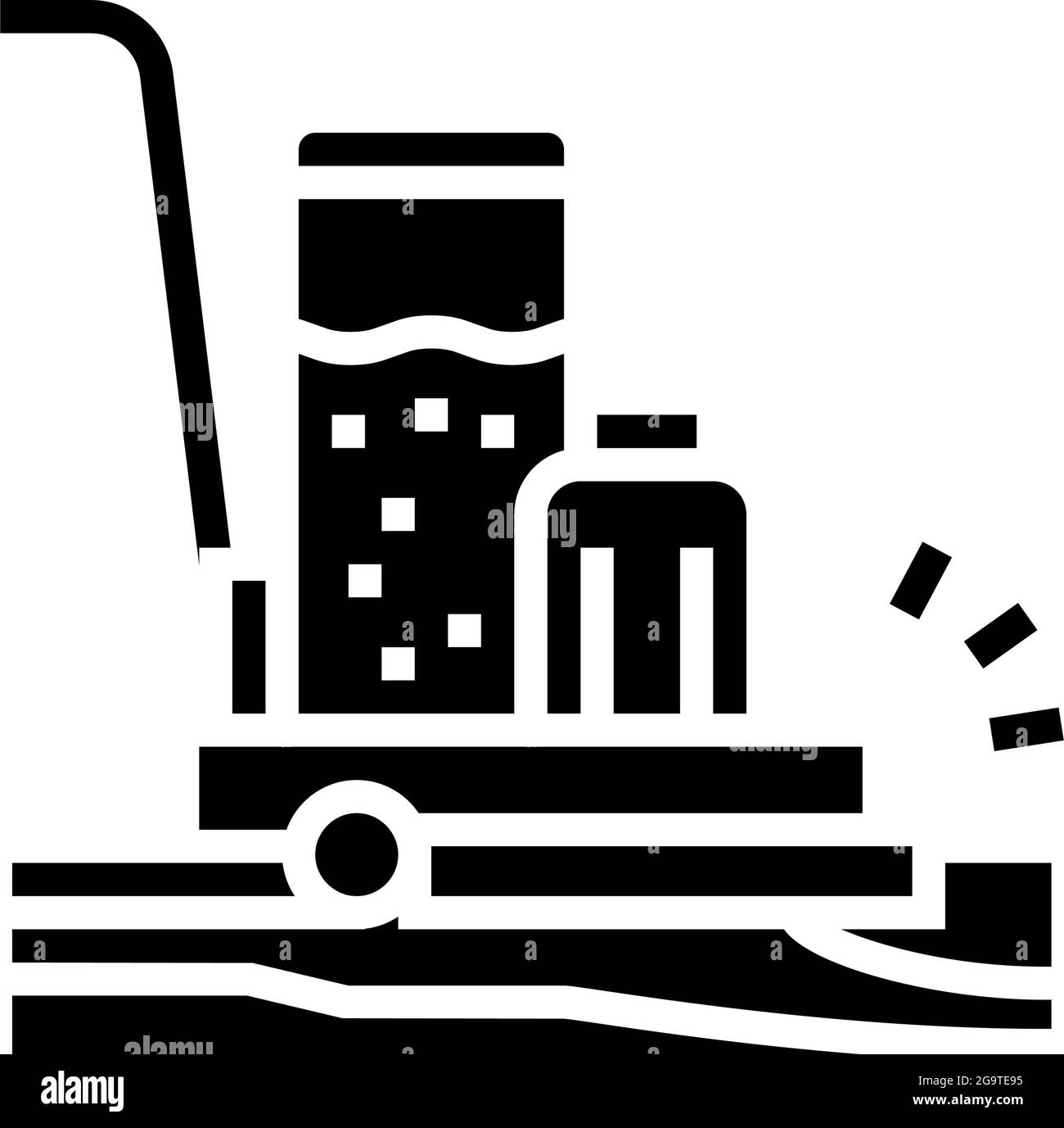 tool carrier trolley glyph icon vector illustration Stock Vector Image ...