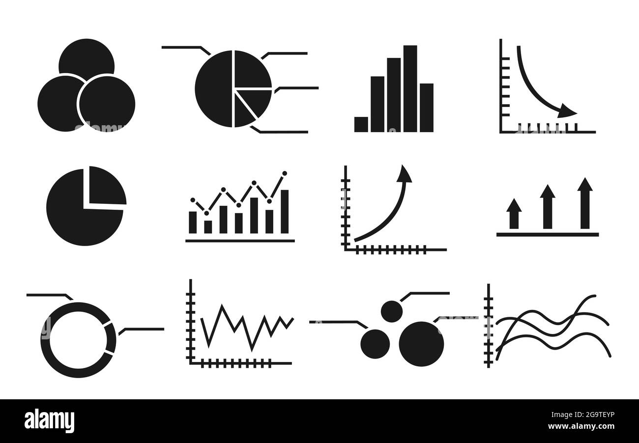 Graphs, marketing charts, business infographics, different diagram, presentation template and ...