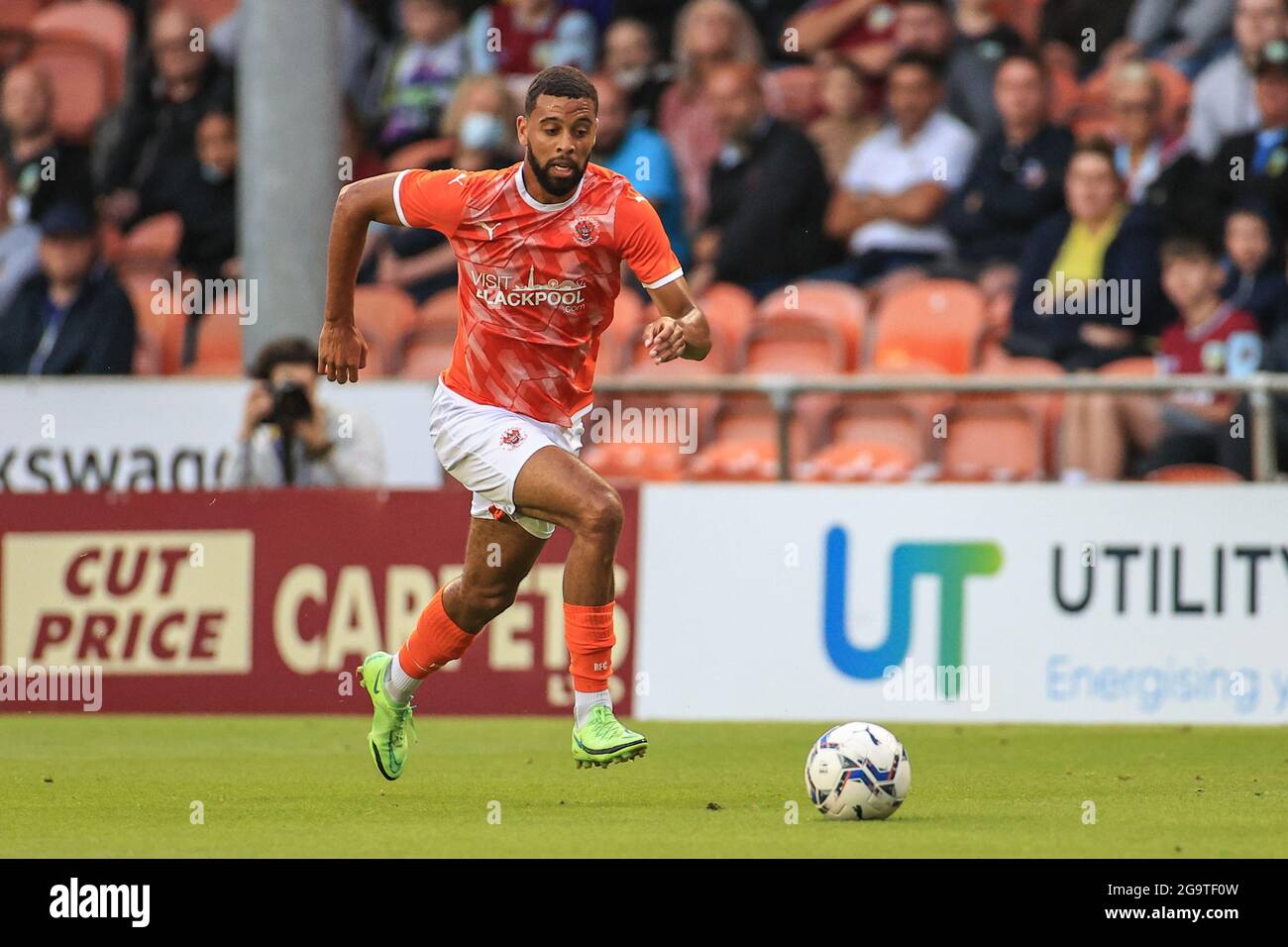 Blackpool, UK. 27th July, 2021. CJ Hamilton of Blackpool during the ...
