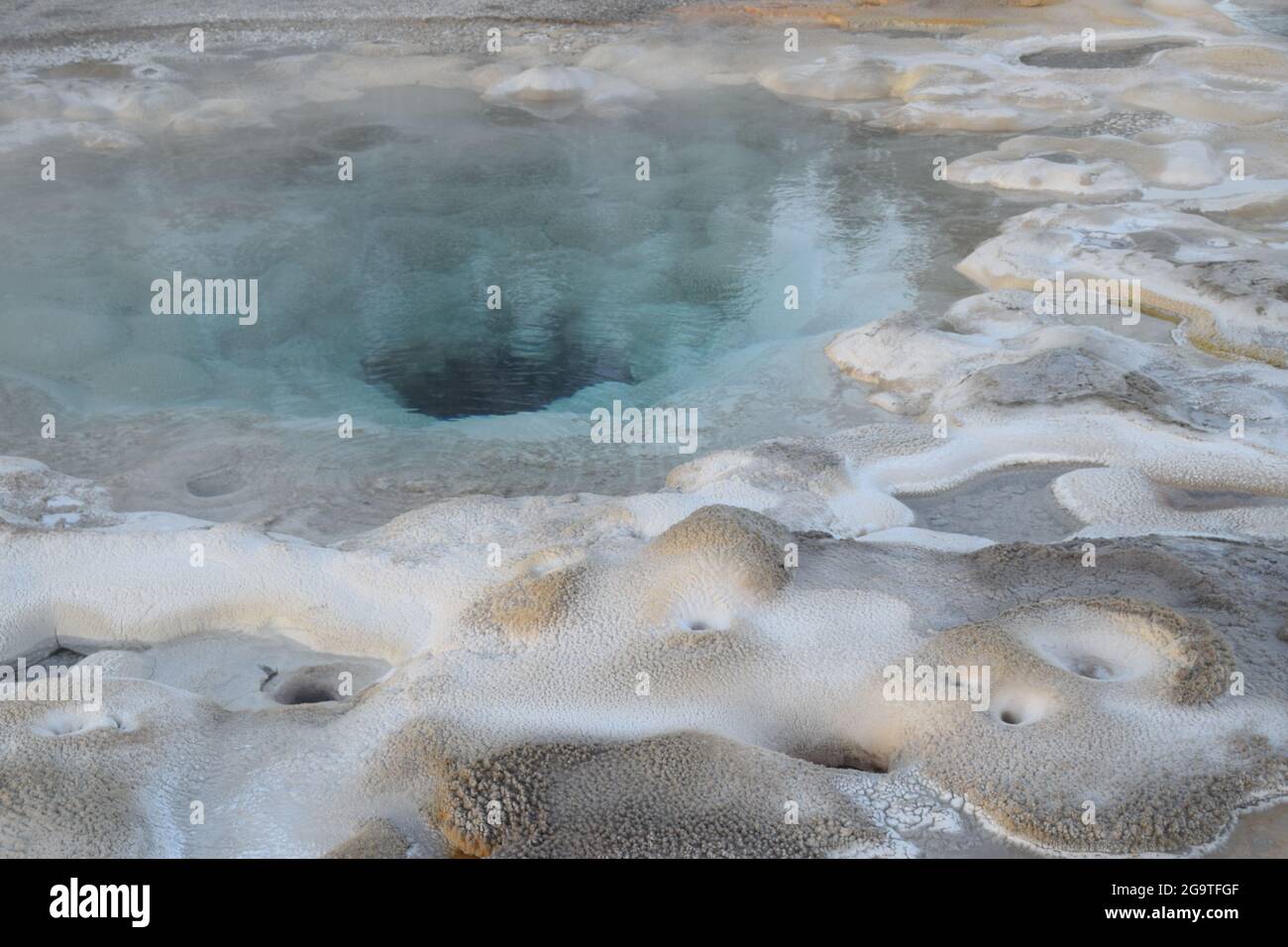 Volcanic formations in Yellowstone National Park Stock Photo - Alamy