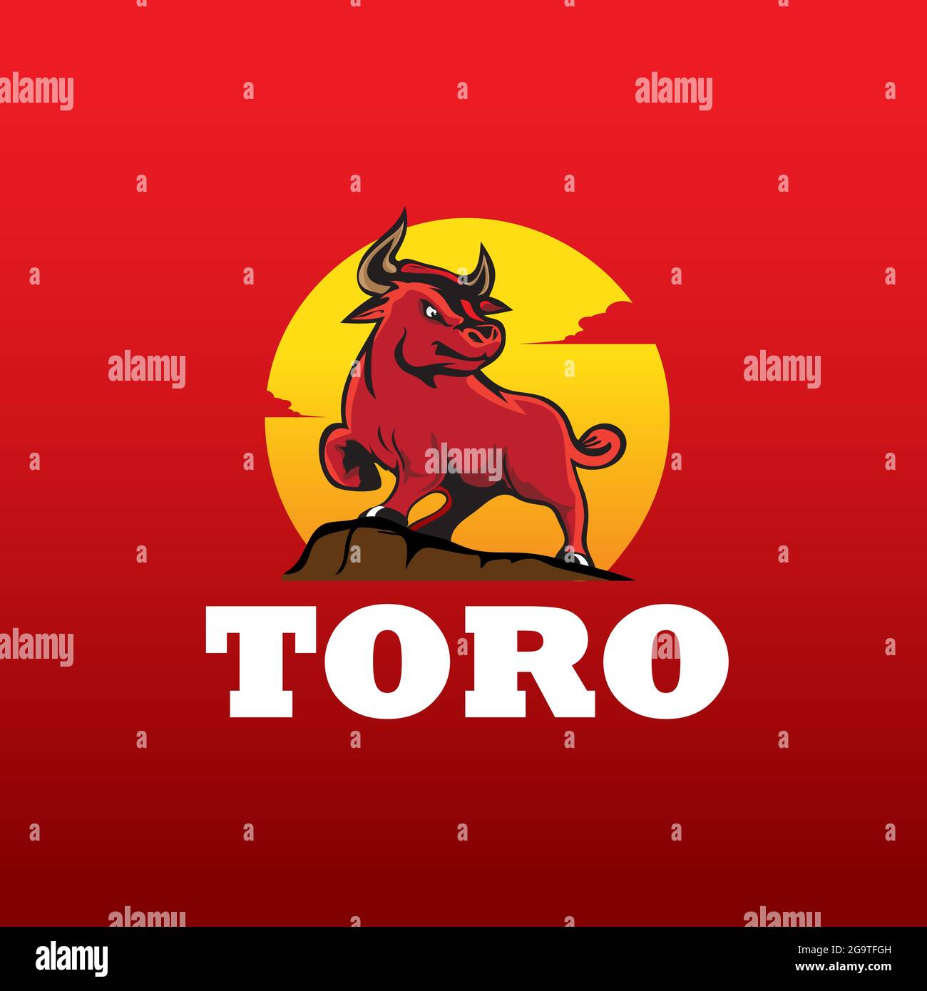 Bull character cartoon ox Stock Vector Images - Alamy