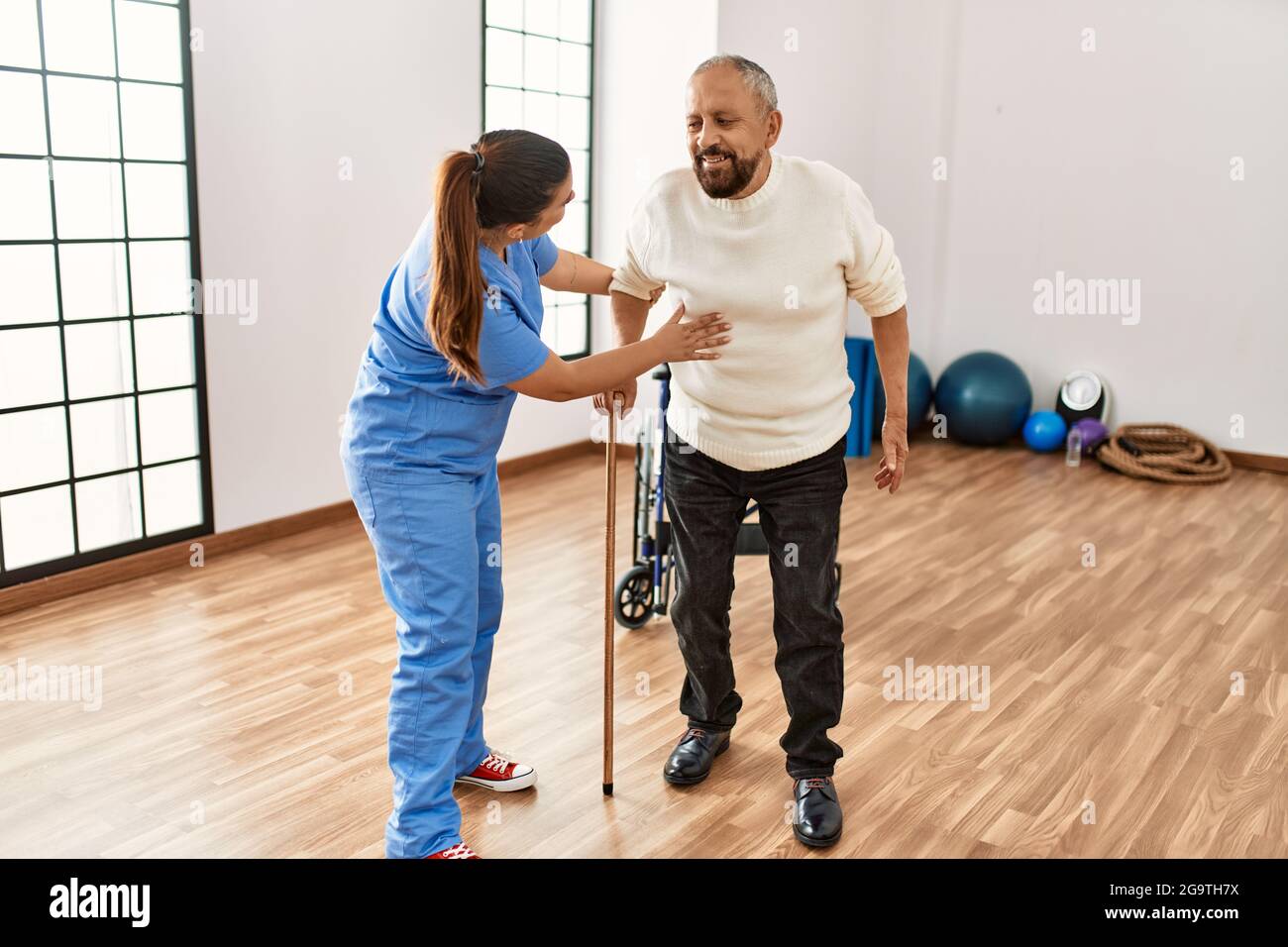 Wheelchair assisted walk hi-res stock photography and images - Alamy