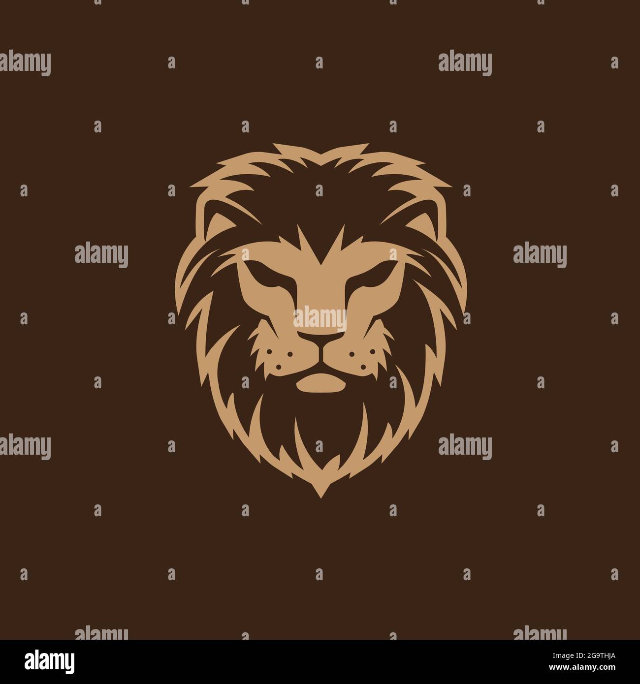 Lion head logo vector illustration Stock Vector Image & Art - Alamy