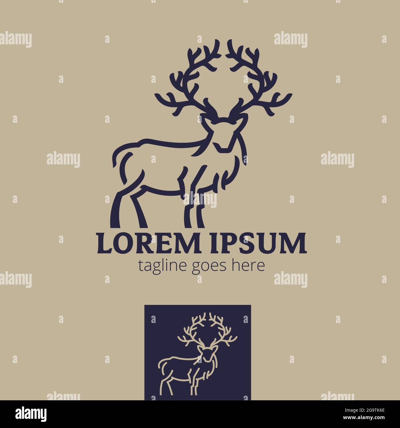 Royal deer stag Stock Vector Images - Alamy