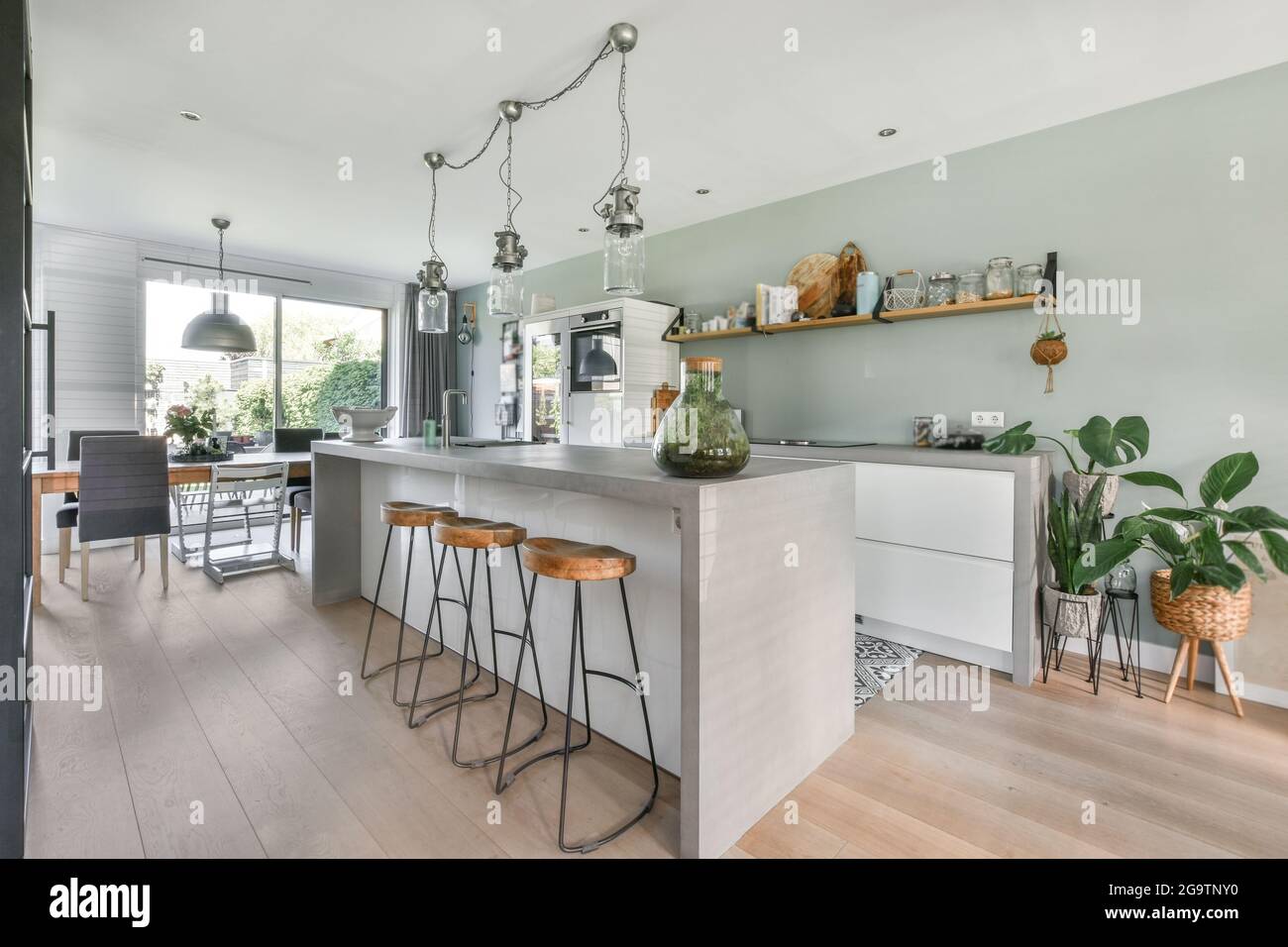 Interior of a beautiful kitchen of an elite house Stock Photo - Alamy