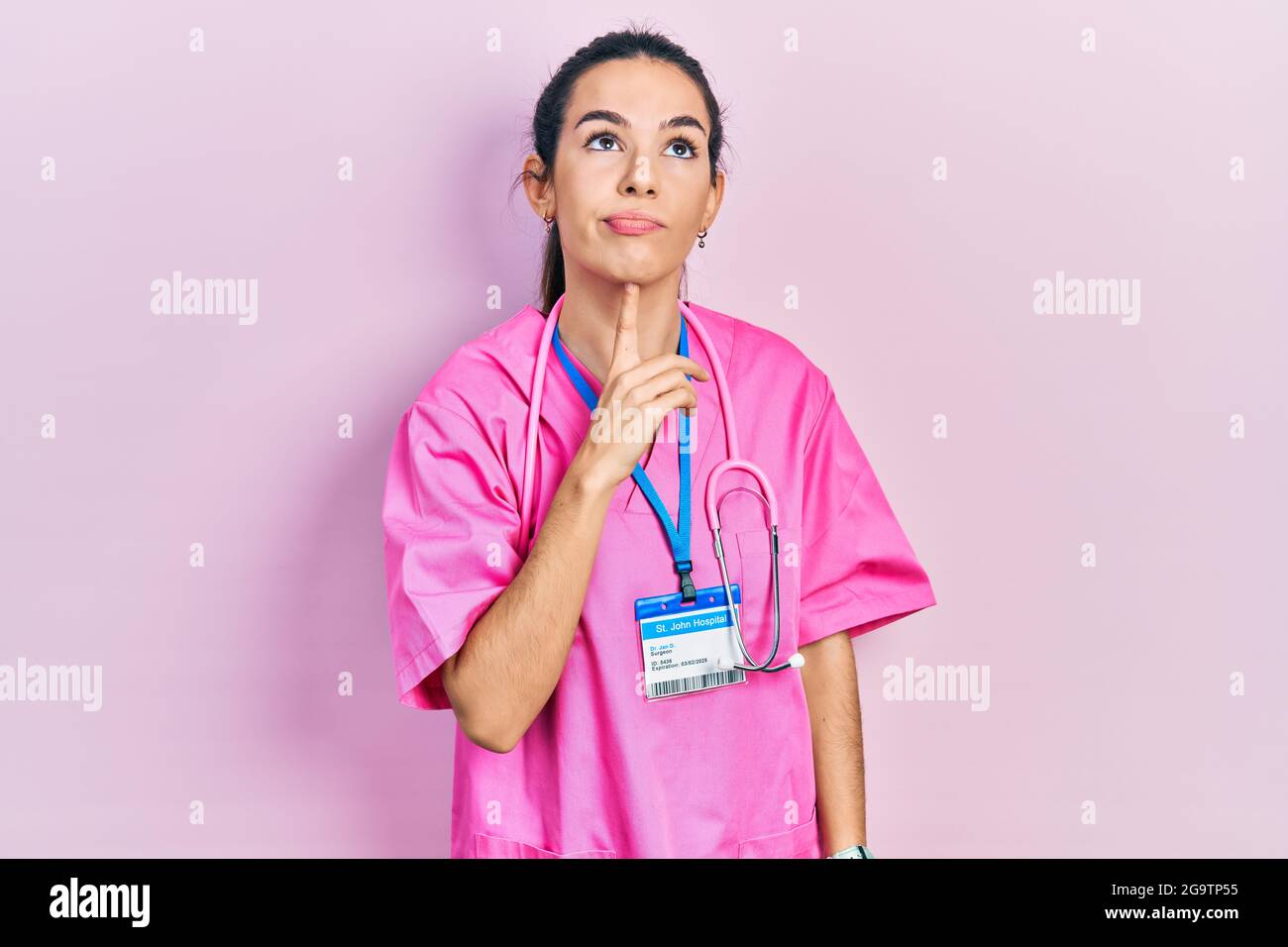 Reflective thinking nurse hi-res stock photography and images - Alamy