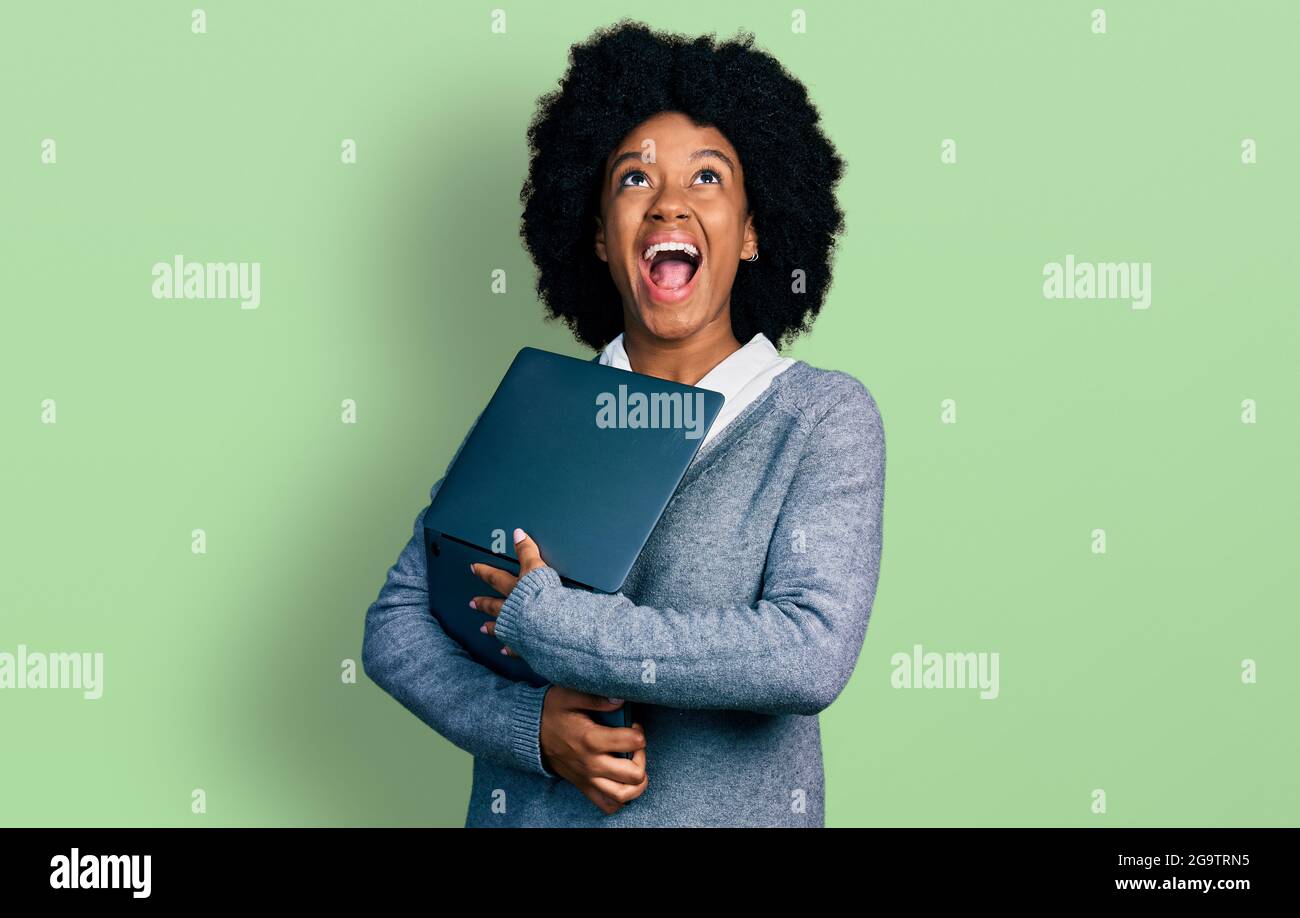 African american woman computer mad hi-res stock photography and images ...