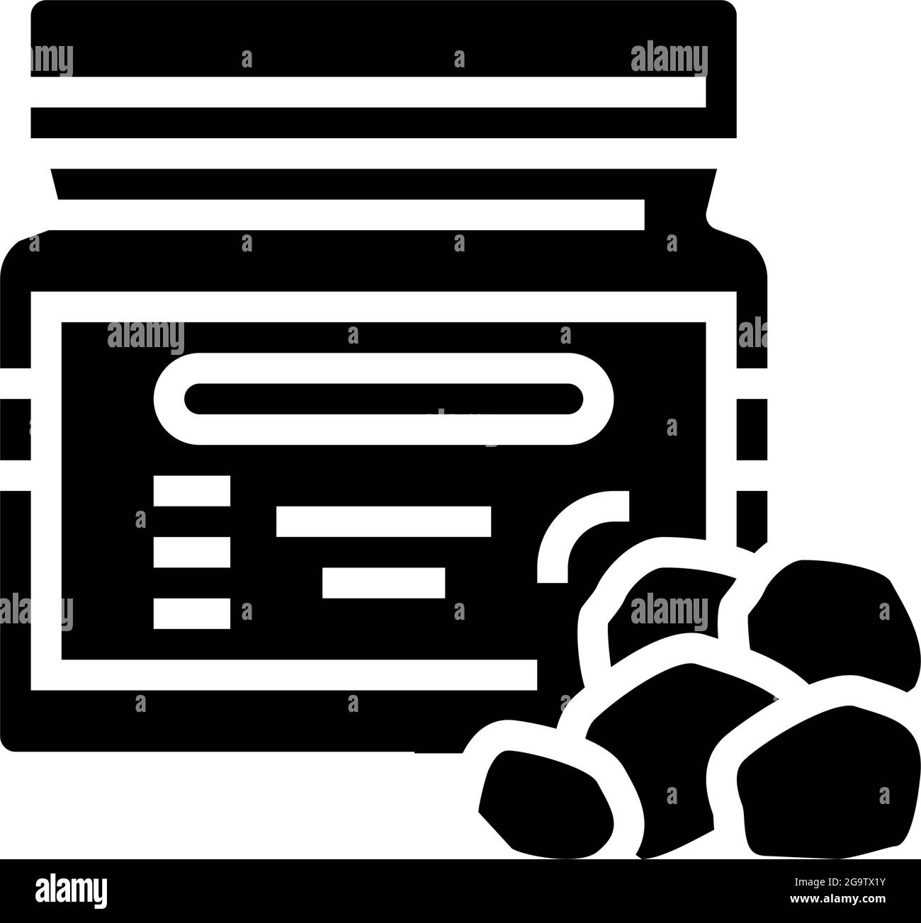 shisha steam stones glyph icon vector illustration Stock Vector Image ...