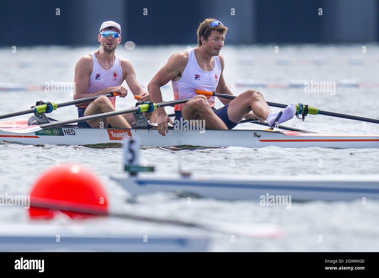 TOKYO, JAPAN - JULY 28: Melvin Twellaar and Stef Broenink of the ...