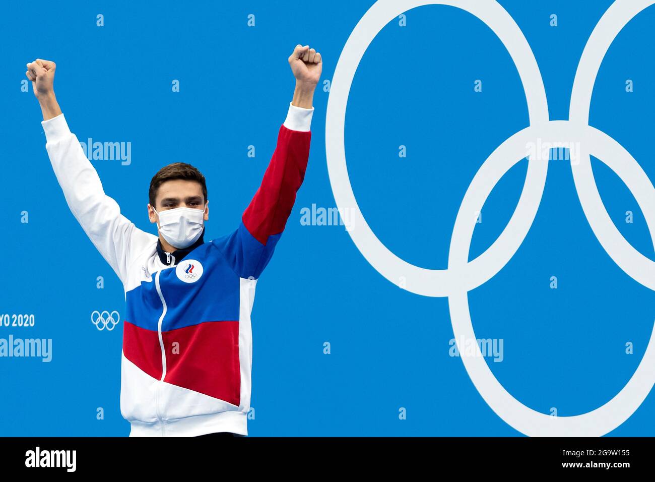 TOKYO, JAPAN - JULY 27: Evgeny Rylov of Russian Olympic Committee ...