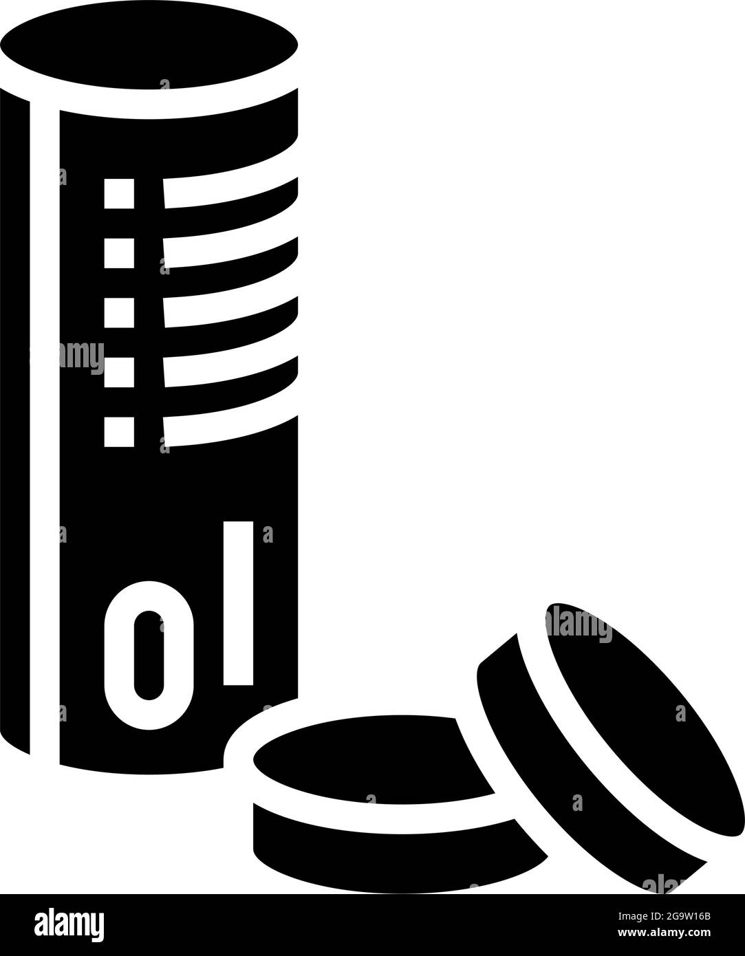 self-igniting coal glyph icon vector illustration Stock Vector Image ...