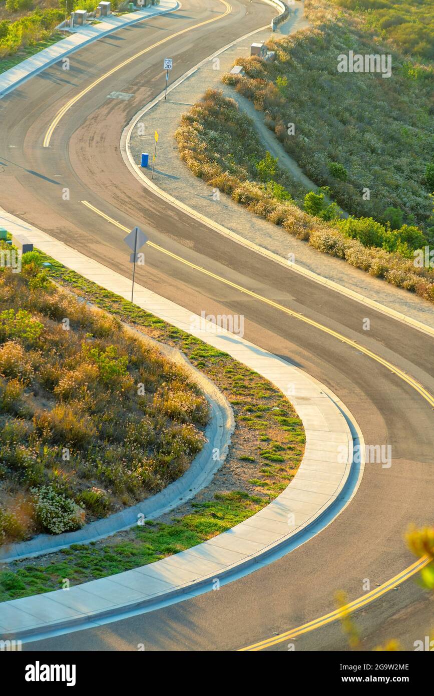 Vertical aerial shot curving hi-res stock photography and images - Alamy